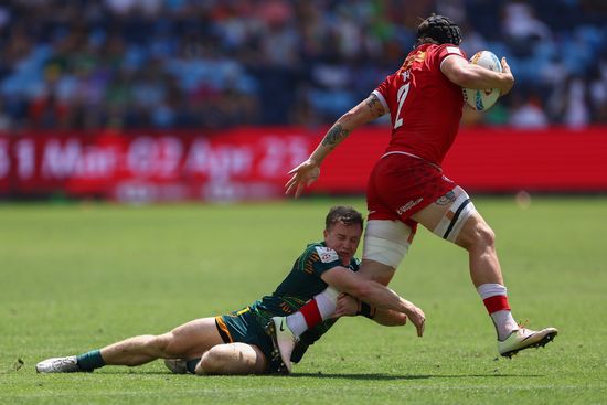 Jake Thiel Canada Tackled By Henry Editorial Stock Photo - Stock Image ...