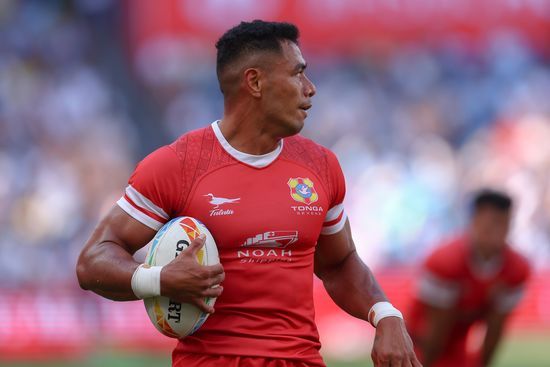 Sione Tupou Tonga Looks Teammate Receive Editorial Stock Photo - Stock ...