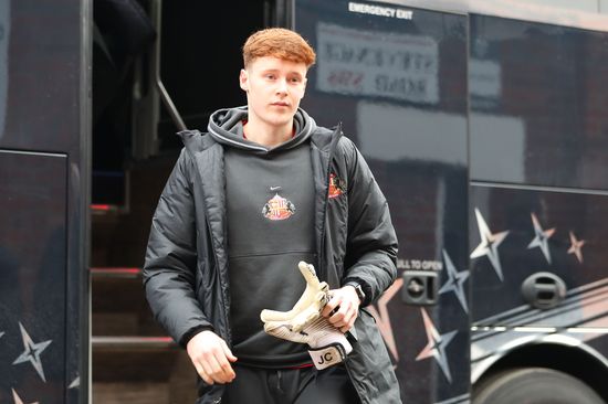 Goalkeeper Jacob Carney Sunderland Arriving Stadium Editorial Stock ...