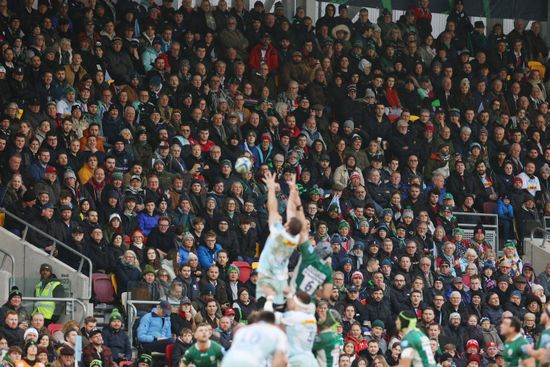 London Irish Fans Watch Line Out Editorial Stock Photo - Stock Image ...