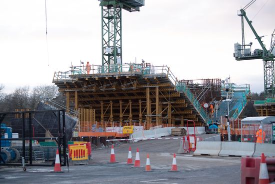 Hs2 High Speed Rail Construction Pier Editorial Stock Photo - Stock ...