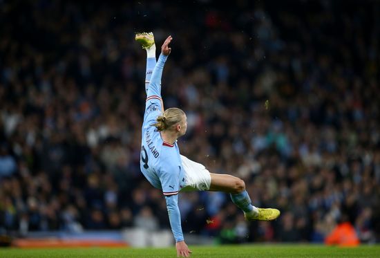 Erling Haaland Manchester City Action During Editorial Stock Photo ...