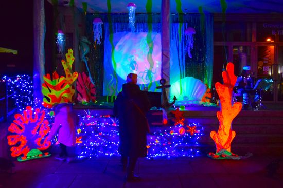 Gravesham Councils Voyage Light Light Festival Editorial Stock Photo ...