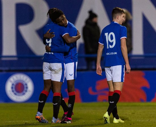Rangers U18s Forward Zak Lovelace Celebrates Editorial Stock Photo ...