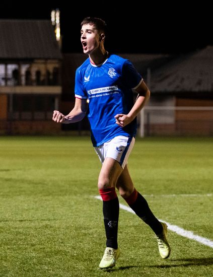 Rangers U18s Defender Zander Hutton Celebrates Editorial Stock Photo ...