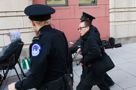Woman Escorted By Us Capitol Police Editorial Stock Photo - Stock Image ...