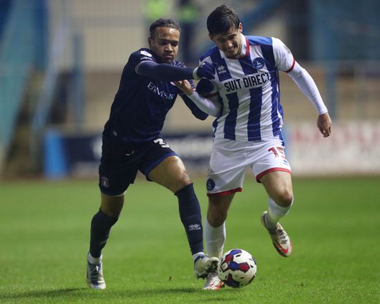 Hartlepool Uniteds Edon Pruti Action Carlisle Editorial Stock Photo ...