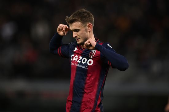 Stefan Posch Bologna Celebrates After Scoring Editorial Stock Photo ...