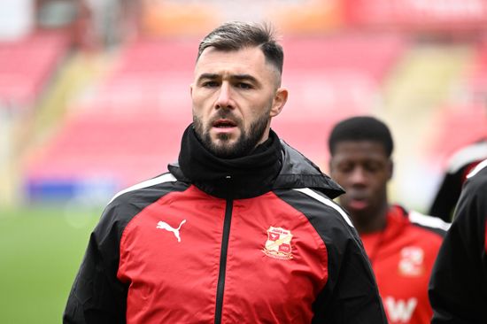 Swindon Town Forward Charlie Austin Warming Editorial Stock Photo ...