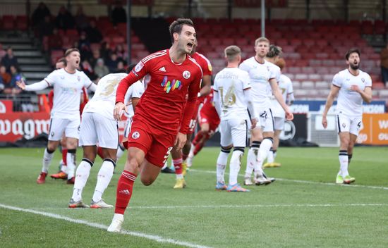 Crawley Towns Dion Conroy Celebrates Scoring Editorial Stock Photo ...
