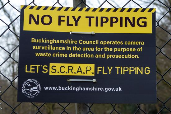 No Fly Tipping Sign By Side Editorial Stock Photo - Stock Image ...