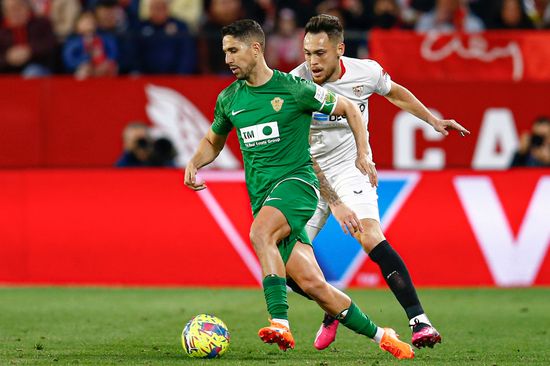 Fidel Chaves Elche Cf Lucas Ocampos Editorial Stock Photo - Stock Image ...