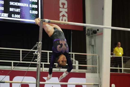 Lsu Gymnast Alexis Jeffrey Moves Low Editorial Stock Photo - Stock ...