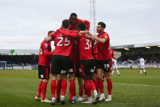 Colchester Uniteds Players Celebrate Colchester Uniteds Editorial Stock ...