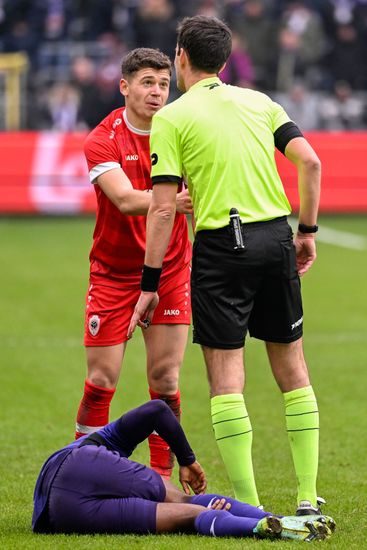 Antwerps Arbnor Muja Receives Yellow Card Editorial Stock Photo - Stock ...