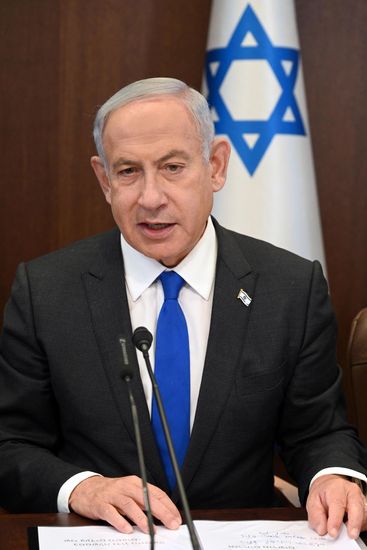 Israeli Prime Minister Benjamin Netanyahu Chairs Editorial Stock Photo ...