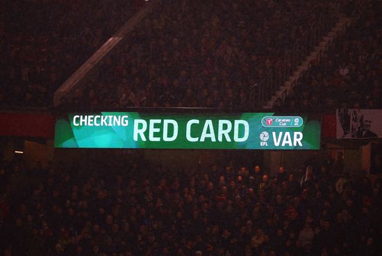 Checking Red Card Var On Scoreboard Editorial Stock Photo - Stock Image ...