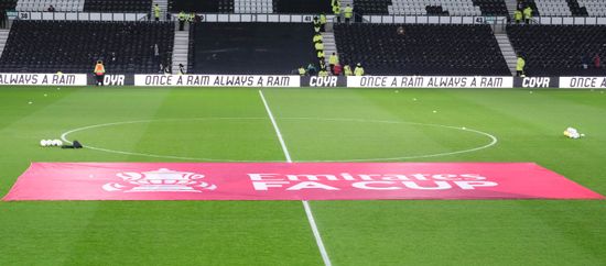 Fa Cup Banner On Pitch Prior Editorial Stock Photo - Stock Image ...