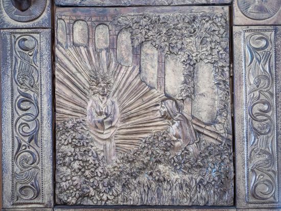 Biblical Motif Annunciation Artistic Detail On Editorial Stock Photo ...