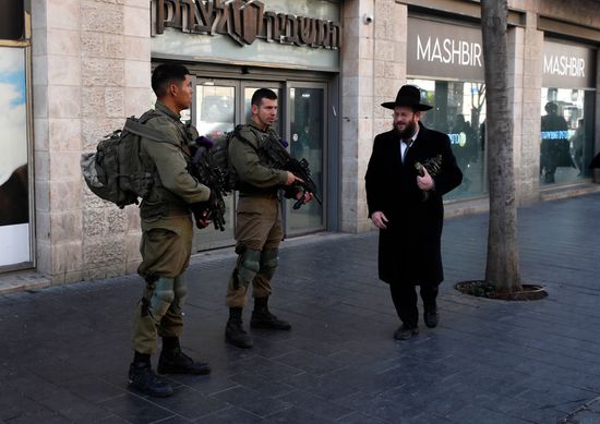 Israeli Soldiers Deployed Jaffa Road Center Editorial Stock Photo ...