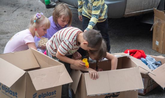 Children Rummage Second Hand Toys Their Editorial Stock Photo - Stock ...