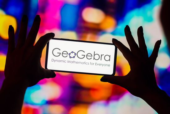 This Photo Illustration Geogebra Logo Displayed Editorial Stock Photo ...