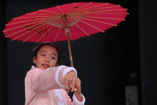 Chinese Girl Performs Traditional Dance During Editorial Stock Photo ...