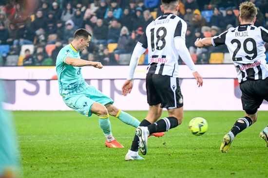 Veronas Kevin Lasagna Tries Score Goal Editorial Stock Photo - Stock ...