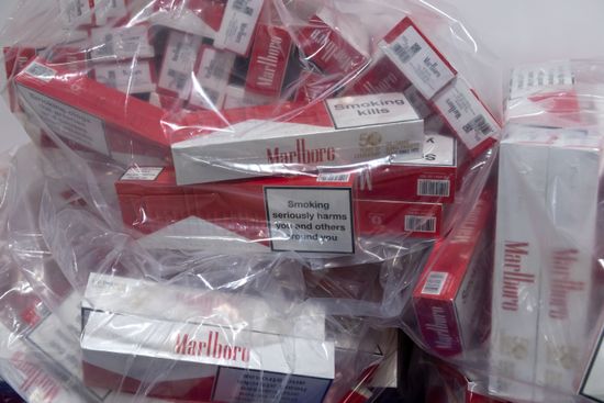 Contraband Cigarettes Seen On Display After Editorial Stock Photo ...