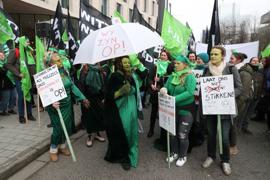 Csc Acv Union Demonstrators Green Pictured Editorial Stock Photo ...