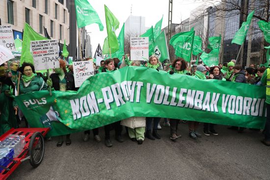 Csc Acv Union Demonstrators Green Pictured Editorial Stock Photo ...