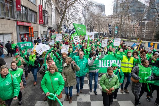Csc Acv Union Demonstrators Green Pictured Editorial Stock Photo ...