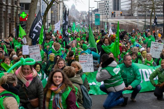 Csc Acv Union Demonstrators Green Pictured Editorial Stock Photo ...