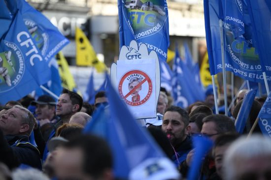 Protesters Hold Trade Union Flags Placards Editorial Stock Photo ...