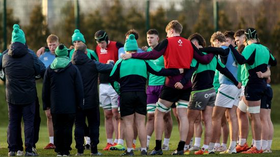 View Ireland U20s Team Huddle During Editorial Stock Photo - Stock ...