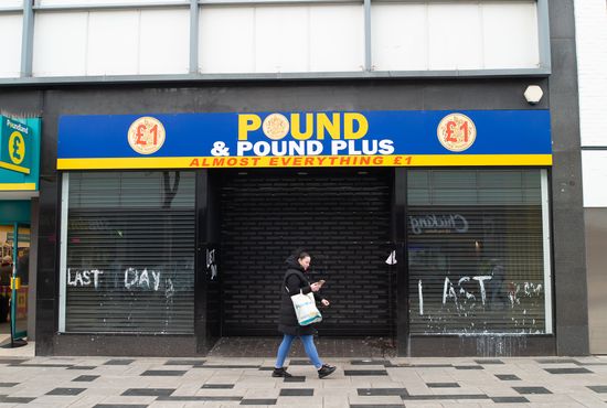 Closed Pound Pound Plus Shop Slough Editorial Stock Photo - Stock Image ...