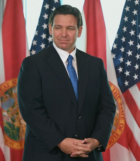 Florida Gov Ron Desantis Listens During Editorial Stock Photo - Stock ...