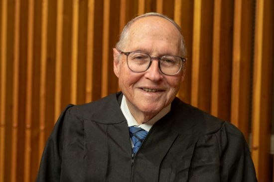 Honorable Judge Elyakim Rubinstein Former Vice Editorial Stock Photo ...