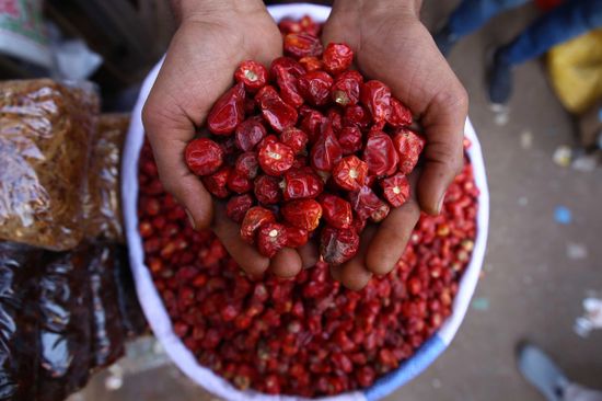 Vendor Sells Spicy Chilli Wholesale Grocery Editorial Stock Photo ...