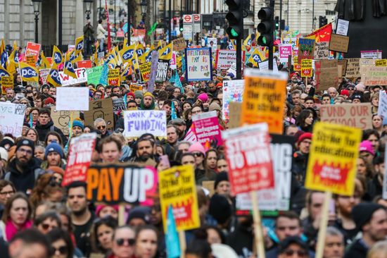 Thousands National Education Union Neu Public Editorial Stock Photo ...