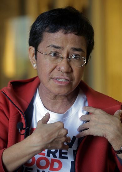 Philippine Journalist Maria Ressa Speaks During Editorial Stock Photo ...