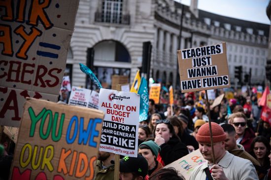 Activists March Placards On Regent Street Editorial Stock Photo - Stock ...