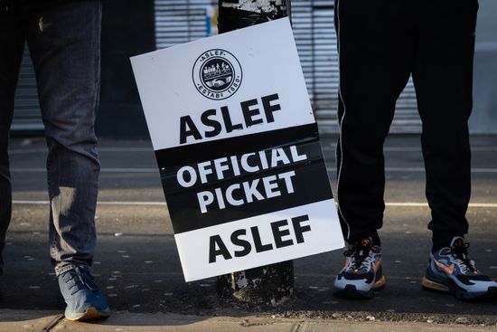 Aslef Placard Seen On Picket Line Editorial Stock Photo - Stock Image ...