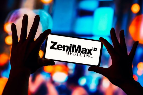 This Photo Illustration Zenimax Media Logo Editorial Stock Photo ...