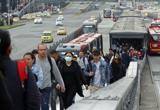 People Use Public Transport Transmilenio During Editorial Stock Photo ...