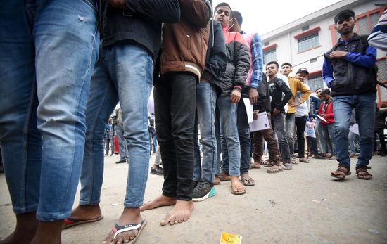 Students Queue Wearing Slippers Before Appear Editorial Stock Photo ...