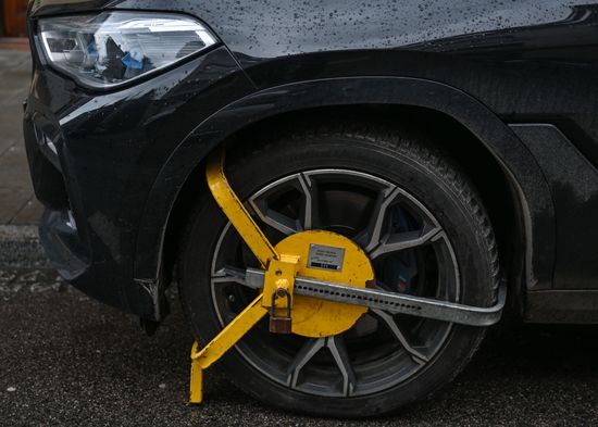 Clamped Car Seen Center Krakow Poland Editorial Stock Photo - Stock ...
