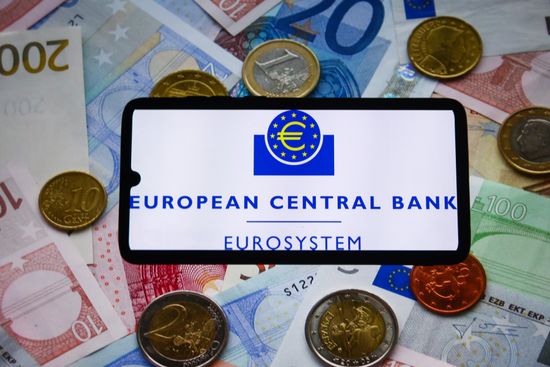 European Central Bank Eurosystem Logo Displayed Editorial Stock Photo ...