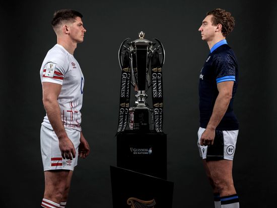 Englands Owen Farrell Jamie Ritchie Scotland Editorial Stock Photo ...
