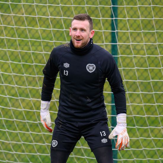 Hearts Goalkeeper Ross Stewart During Training Editorial Stock Photo ...